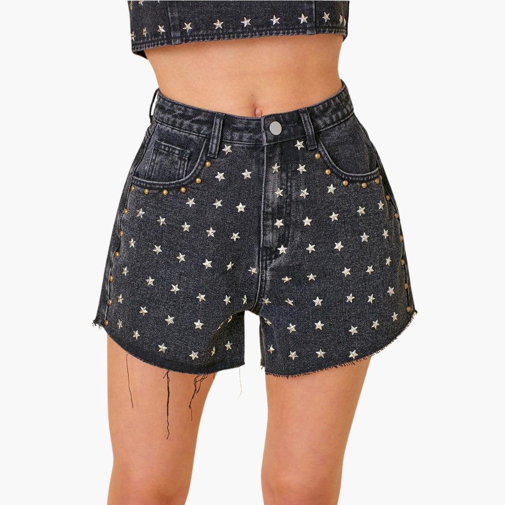 High Waisted Star Denim Shorts – Culture Collective Co.